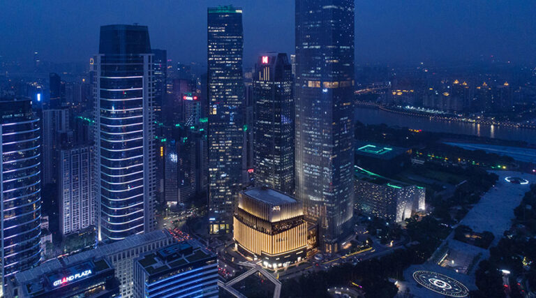 Guangzhou Chow Tai Fook Finance Center Architectural facade lighting ...
